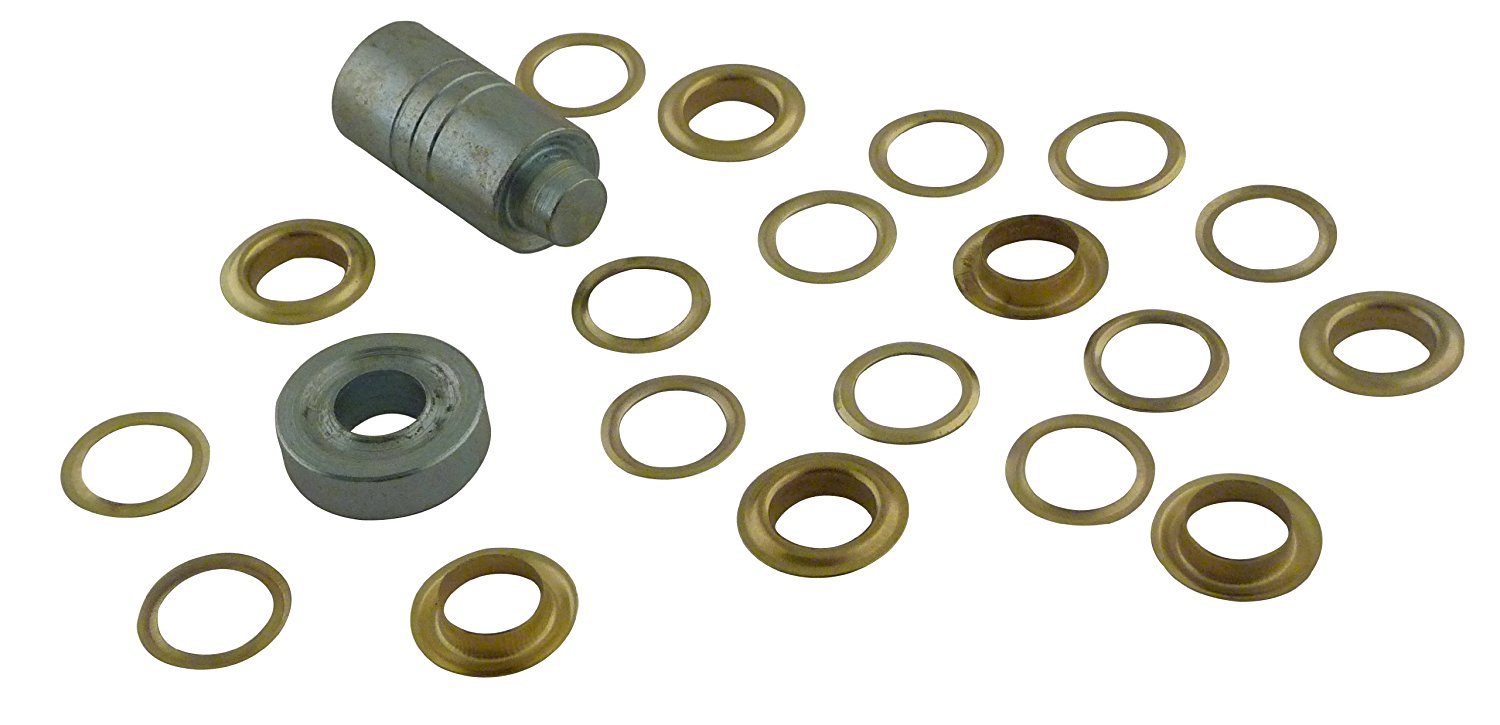 Espace Maison - Brass-plated steel eyelets + fitting tool