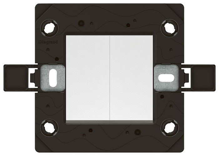 Espace Maison - LEGRAND - ARTEOR White - 2G2W switch + support frame