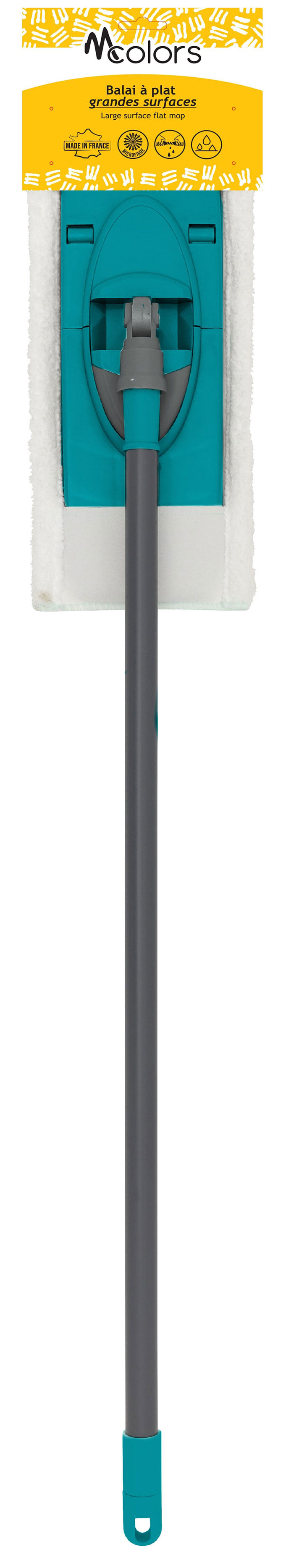 Espace Maison - Flat broom with telescopic handle