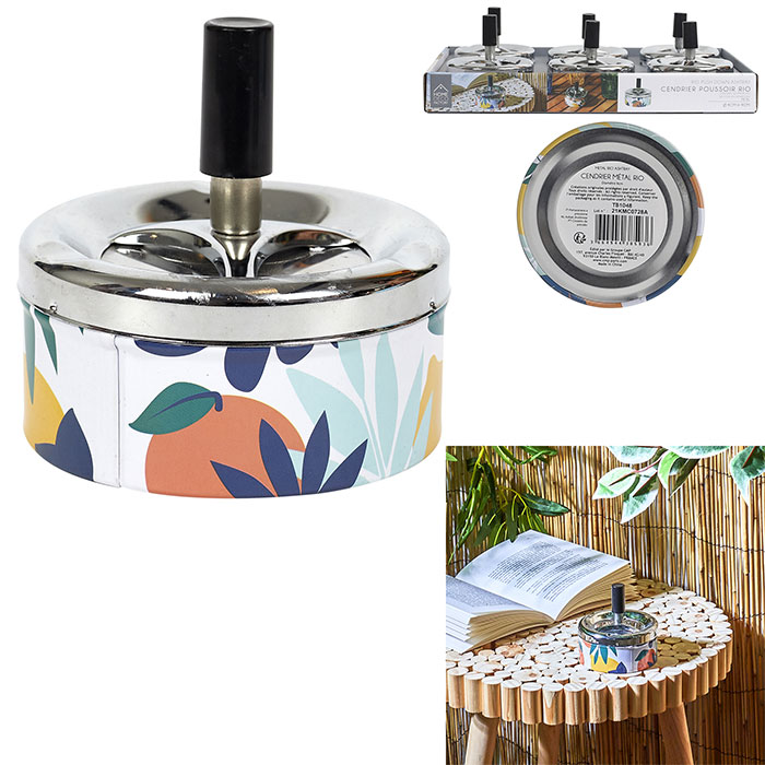 Espace Maison - Ashtray with push button