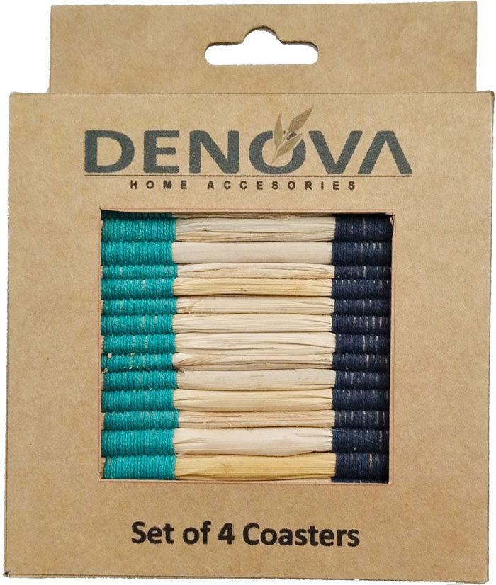 Espace Maison - Set of 4 handloom coasters