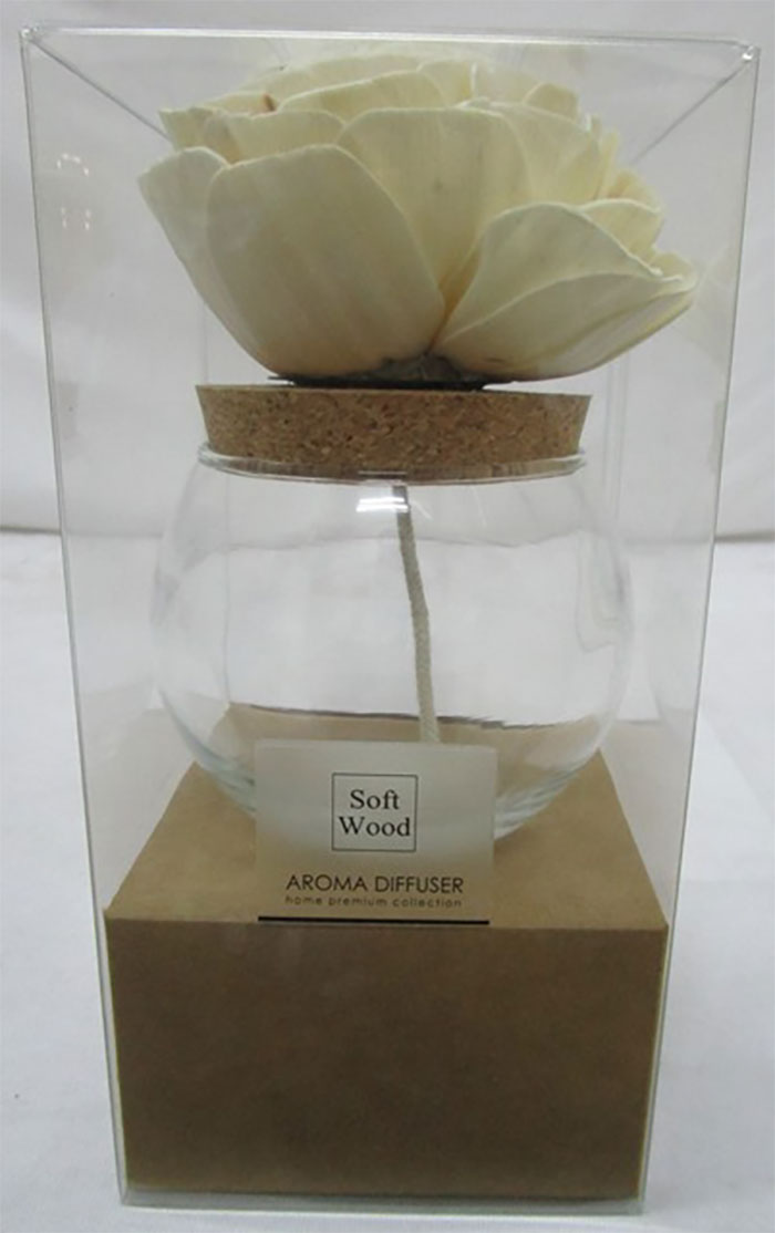 Espace Maison - Set of diffusers in glass jar and rose