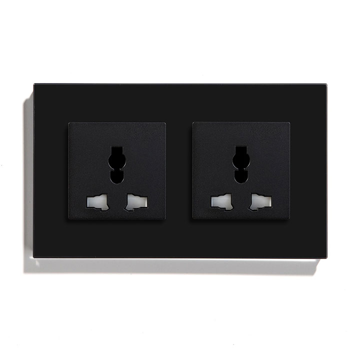 Espace Maison - Double Universal Socket - Black (Normal)
