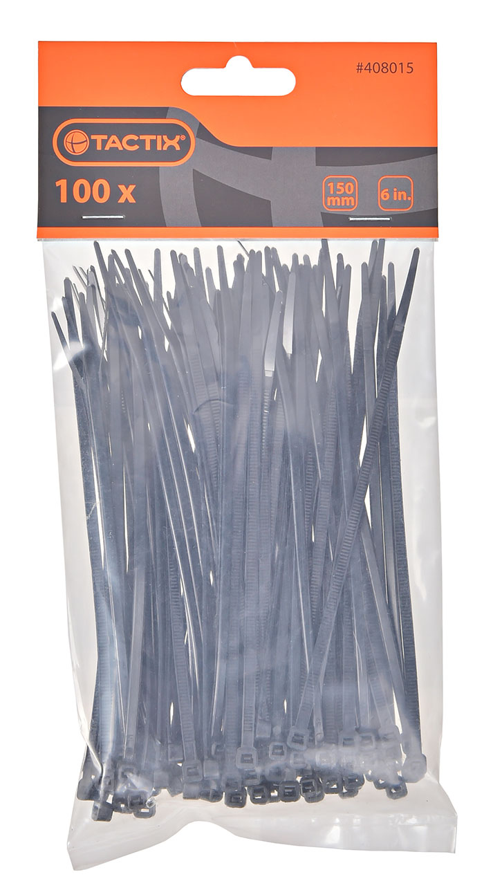 Espace Maison - 150 mm black cable tie pack