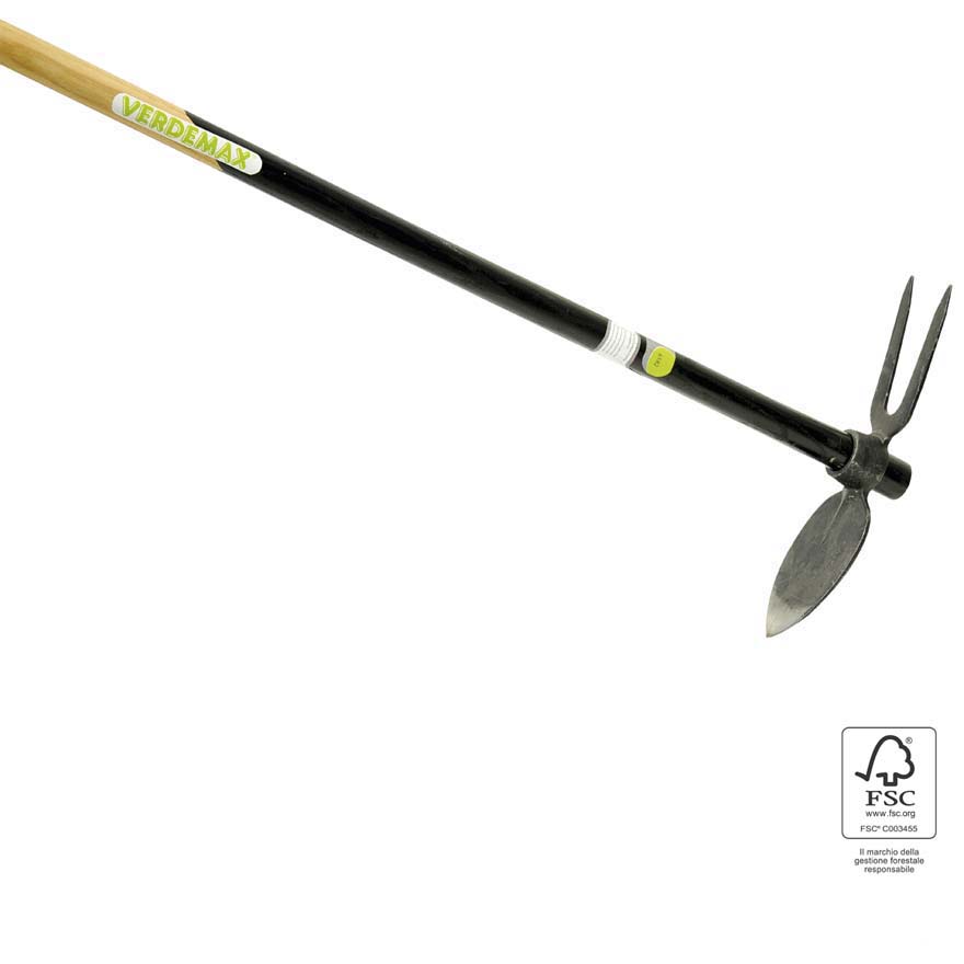 Espace Maison - Heart hoe with 2 prong cultivator with ash handle