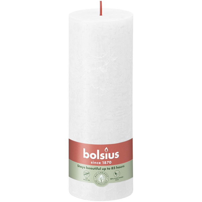 Espace Maison - Bolsius Rustic White Pillar Candle 190 x 68 mm